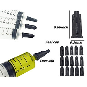 30 Pack 10ML Plastic Syringe Luer Slip with Cap, Great for Measuring, Refilling Watering and Pets Feeding(Non-sterile) (10ML)