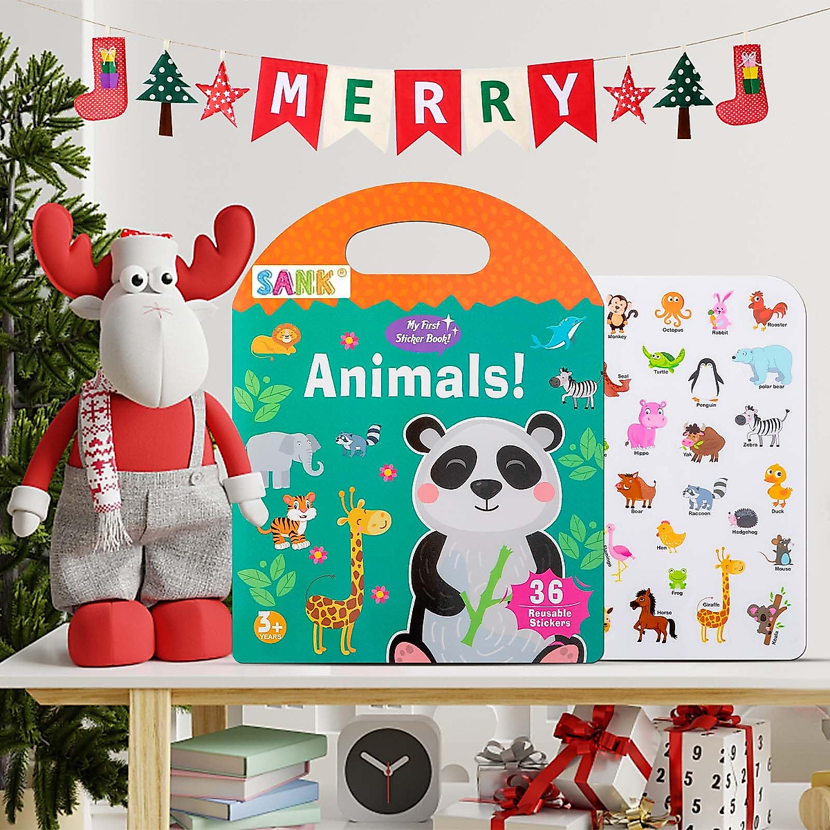 Sank Portable Jelly Quiet Book, Toddler Busy Book, 6 Themes Preschool Learning Activities Quiet Book, Preschool Activity Learning Books for Babies/Toddlers Ages 3-6