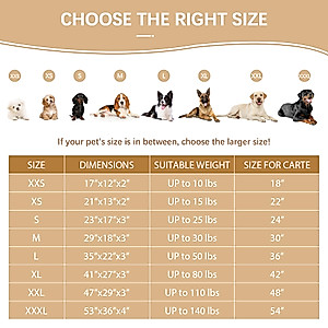 MIHIKK Large Dog Bed with Removable Washable Cover, Orthopedic Dog Crate Bed Large Breed, Waterproof Pet Bed, Big Flat Dog Beds Large Sized Dog Mattress, Brown, 36 inch