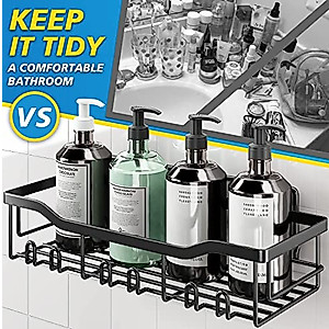 Shower Shelves, Shower Caddies, Set of 5 Shower Racks, Bathroom Organizer, Shower Organization Aesthetic, Shampoo Holder