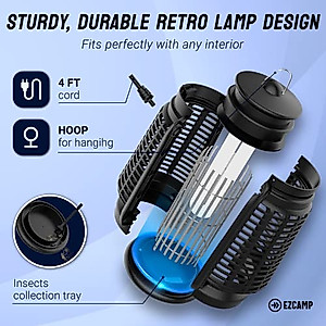 Bug Zapper Electric - Fly Zapper Mosquito Zapper Electronic Insect Killer - Waterproof Fly Trap Insect Killer for Indoor and Outdoor Home Backyard Camp Site Garden