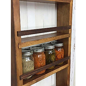Mansfield Cabinet No. 101 - Solid Wood Spice Rack Cabinet Antique White/Navy Blue