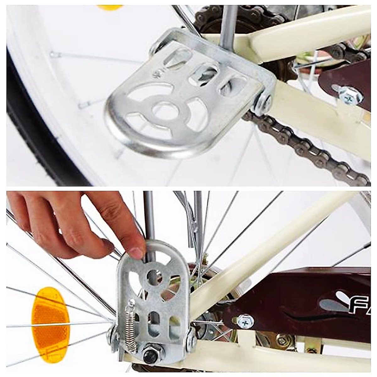 ZHOUWHJJ Bicycle Rear Seat Cushion Armrest Footrest Set, Kid Child Carrier Bicycle Baby Seat, Including Cushion and Backrest, Armrest Handrail, Footrests, Bell, Black