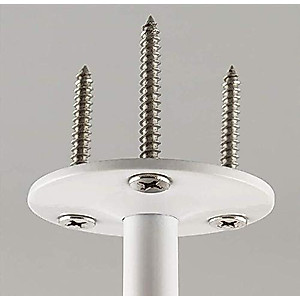 2 pieces of 32mm diameter curtain rod shower curtain wardrobe rod frame pipe flange, ceiling curtain hook, closet rod bracket, white surface treatment