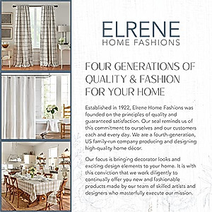 Elrene Home Fashions Brighton Windowpane Plaid Blackout Window Curtain, Living Room and Bedroom Drape with Rod Pocket Tabs, 52" x 95", Grey, 1 Panel