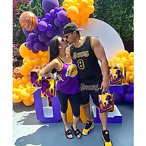 16 pcs Basketball Goodie Bags, Basketball Treat Candy Snack Bags for Team Basketball Birthday Party decorations Supplies, Basketball Party Favor Bags for Basketball Themed Party Favors