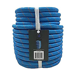Zeluga ZL135RB 0.55in. x 125ft. Double Braid 8400 Lbs Breaking Strength No-Stretch Rope, Blue