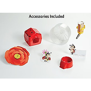 MidWest Homes for Pets Hamster Cage | Lovely Ladybug Theme | Accessories & Decals Included