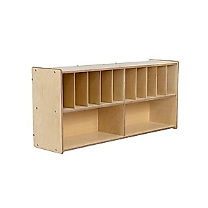 RRI Goods 100% Birch Plywood Wall Mount Baby Diaper Caddy Organizer with Storage Unit, Suitable for Storing Kids Diapers,Toys, Wipes in Nursery, Daycare, Kids Playroom