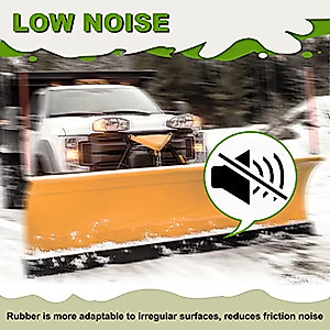 vikofan 57" Snow Plow Edge Snow Plow Rubber Deflector Plow Cutting Edge 57" Long x 6" Wide x 1" Thick