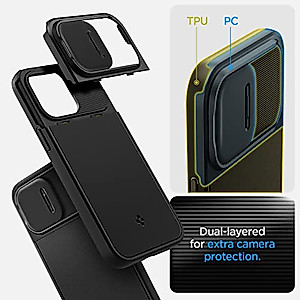 Spigen Optik Armor (MagFit) Compatible with MagSafe Designed for iPhone 14 Pro Case (2022) - Black