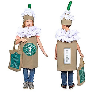 Dress Up America Coffee Costume for Kids - Cute Cappuccino/Frappuccino/Latte Dress-Up for Boys and Girls