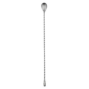 Restaurantware Bar Lux 16 Inch Bar Spoon 1 Corkscrew Handle Cocktail Stirrer Spoon - Long Commercial Stainless Steel Cocktail Mixing Spoon For Stirring And Mixing Cocktails For Professionals