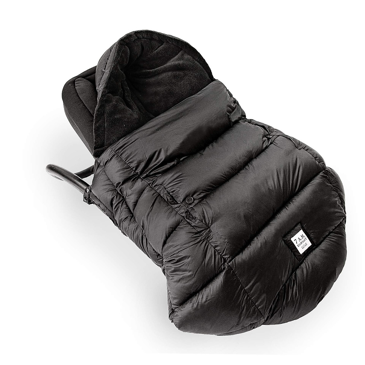 7AM Enfant Baby Carrier Cover - K-Poncho Universal Winter Ultra Soft Plush Lining, Multifunction Stroller & Car Seat Blanket Cover, Water Repellent Bunting Bag for Cold Weather | 0-3T