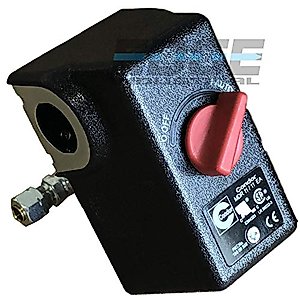 HEAVY DUTY CONDOR USA PRESSURE SWITCH, 26AMP, 11GA2E, 100/125 PSI,1/4" FNPT,DPST, SINGLE PORT