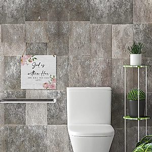 Inspirational Rustic Christian wall decor Gifts, pink room Women Religious Wood Sign Home Farmhouse Wall Hanging Decor Pink Flower Wooden Wall Art Decor Plaque for Bedroom Psalm 46:5