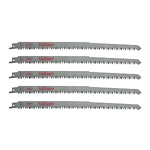 Caliastro 12-Inch Wood Pruning Saw Blades for Reciprocating/Sawzall Saws - 5 Pack
