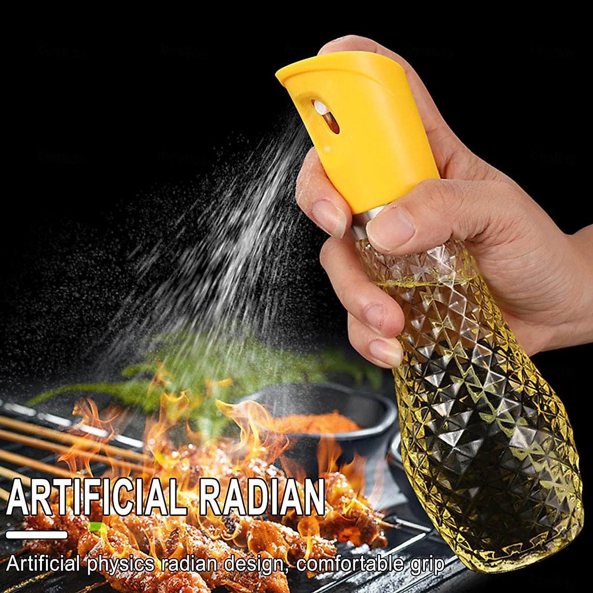 Oil Bottles for Kitchen - Atmosphere Fryer Oil Sprayer - 260ml Refillable Cooking Oil Mist Spray Bottle Olive Oil Mister Spray Bottle for Cooking for Air Fryer BBQ Salad Baking
