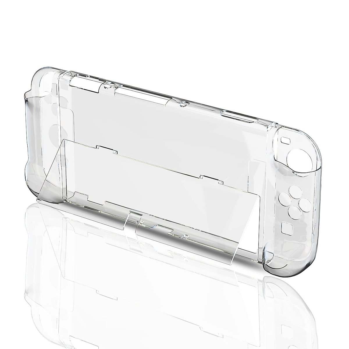 Switch OLED Protective Case, Switch OLED Hard Shell Case with Tempered Glass Screen Protector and 4 Thumb Grips