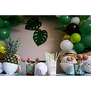 Treasures Gifted 36 Count Pine Green Latex Balloons - 12 Inch Round, Premium Latex, Durable, Versatile, Luxurious Color - Perfect for Birthday, Baby Shower - Children & Babies, Unisex