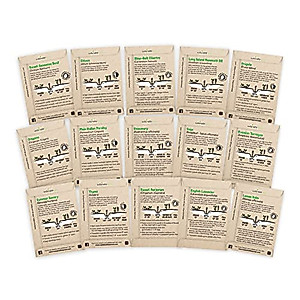 Culinary Herb Seeds Variety 15 Pack—Includes Basil, Cilantro, Parsley,Chives, Thyme, Oregano, Dill, Rosemary,Sage,Arugula,Tarragon,Lavender,Lemon Balm,Marjoram and Rosemary—Non GMO Seeds for Planting