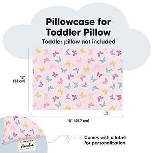 KeaBabies Toddler Pillow with Pillowcase and Toddler Pillowcase for 13X18 Pillow - 13x18 My Little Dreamy Pillow - Organic Toddler Pillow Case for Boy, Kids - Organic Cotton Toddler Pillows
