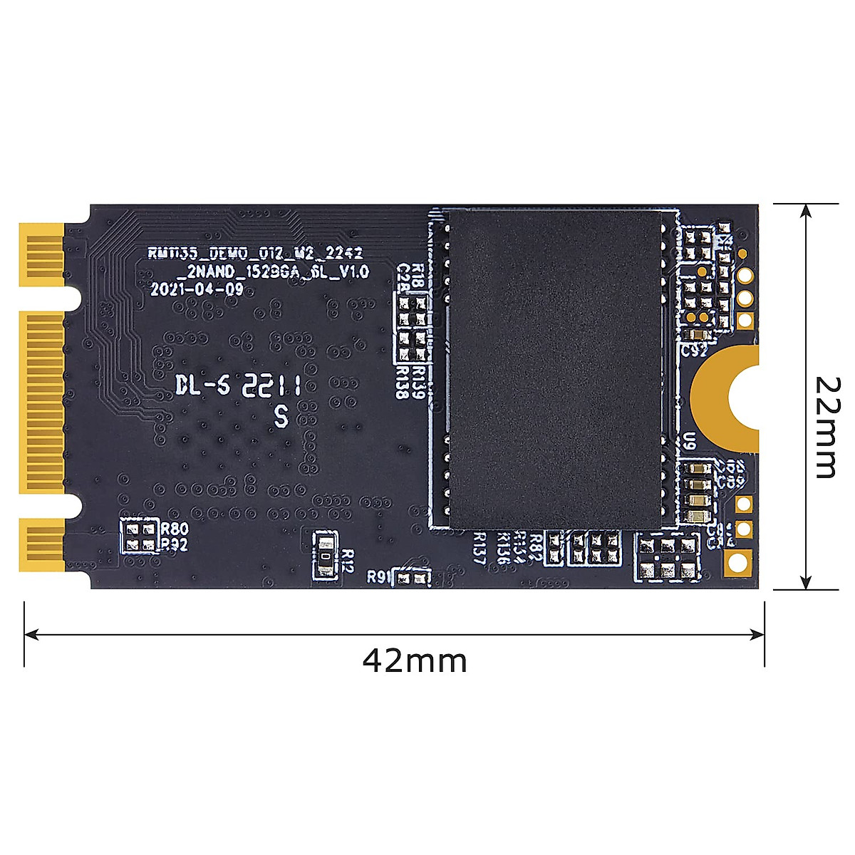 ROGOB 512GB M.2 SATA SSD 2242 NGFF B&M Key Internal Solid State Drive 6Gb/s for Desktop Laptop PC