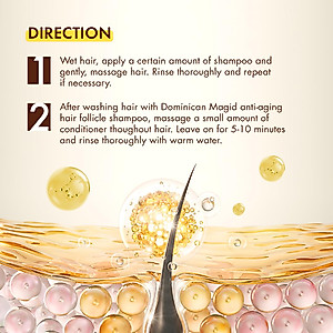 DOMINICAN MAGIC Hair Follicle Anti-aging Shampoo, Strenghtening Shampoo with Rosemary to Stimulate Hair Growth, 15.87 Oz, 15.87 Ounces