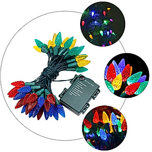 SOLUSTRE Outdoor Decor Strawberry String Lights LED Christmas Tree Hanging Lights Christmas Night Lights for Wedding Party Bedroom Outdoor Decoration (No Battery) Led String Lights