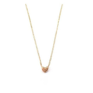 Tiny Gold Heart Necklace-14K Gold Necklace Gift for Women