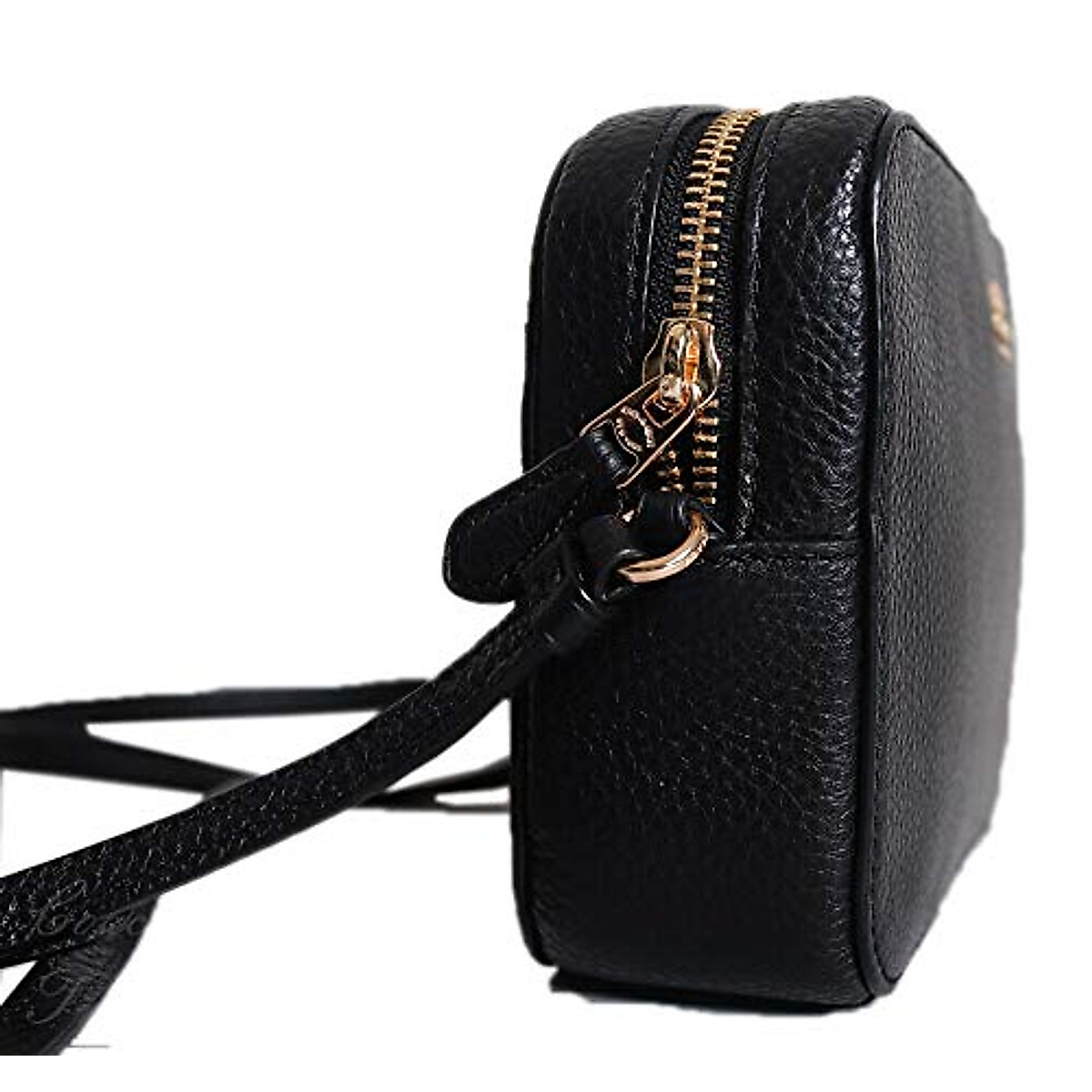 Coach Pebble Leather Mini Camera Crossbody Shoulder Bag, Black