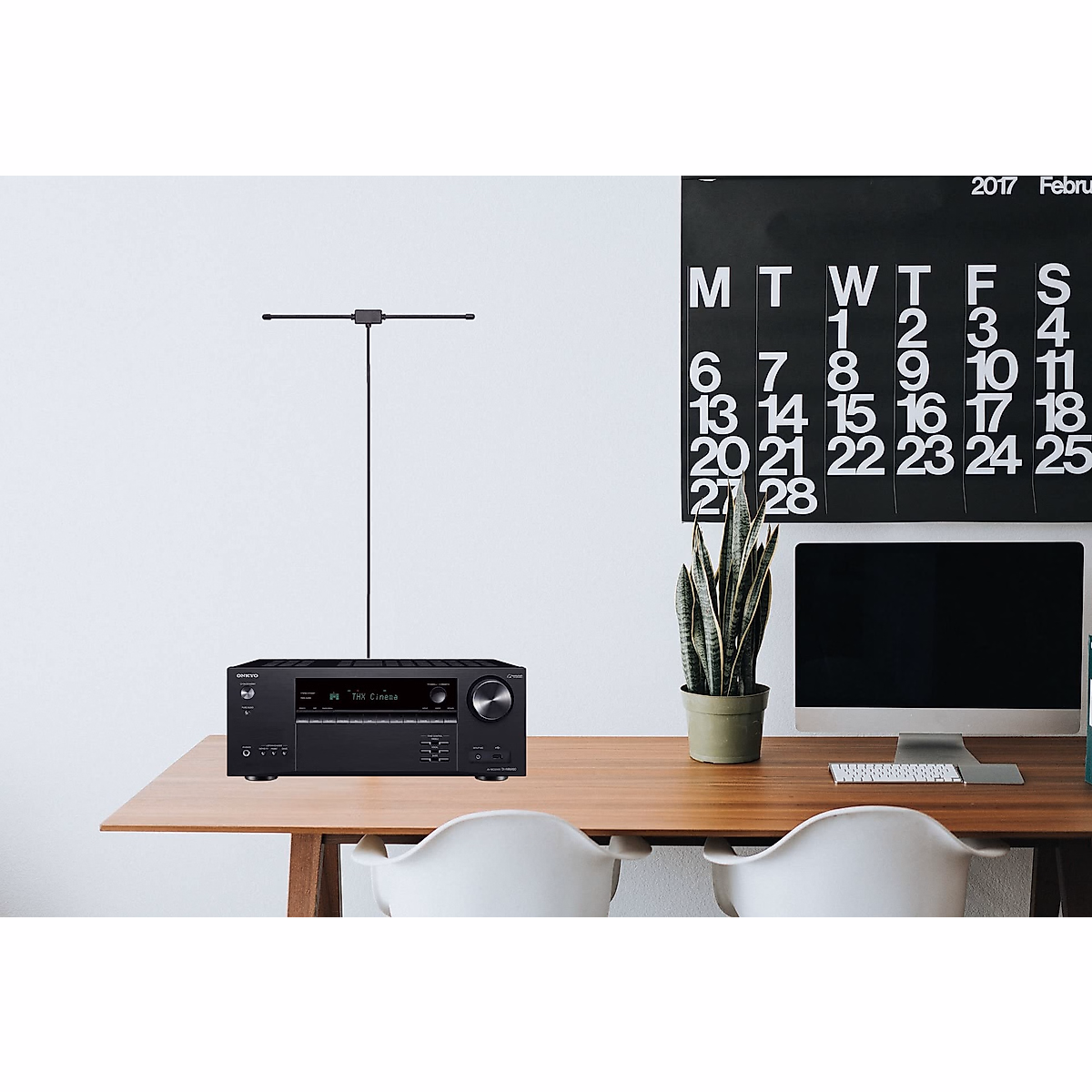 TECHTOO FM Radio Antenna FM Antenna Compatible for FM Radio Home Stereo Receiver AV Audio Video Home Theater Receiver Stereo Receiver of Pioneer Onkyo Yamaha Marantz Bose Wave Music System (Kit3)