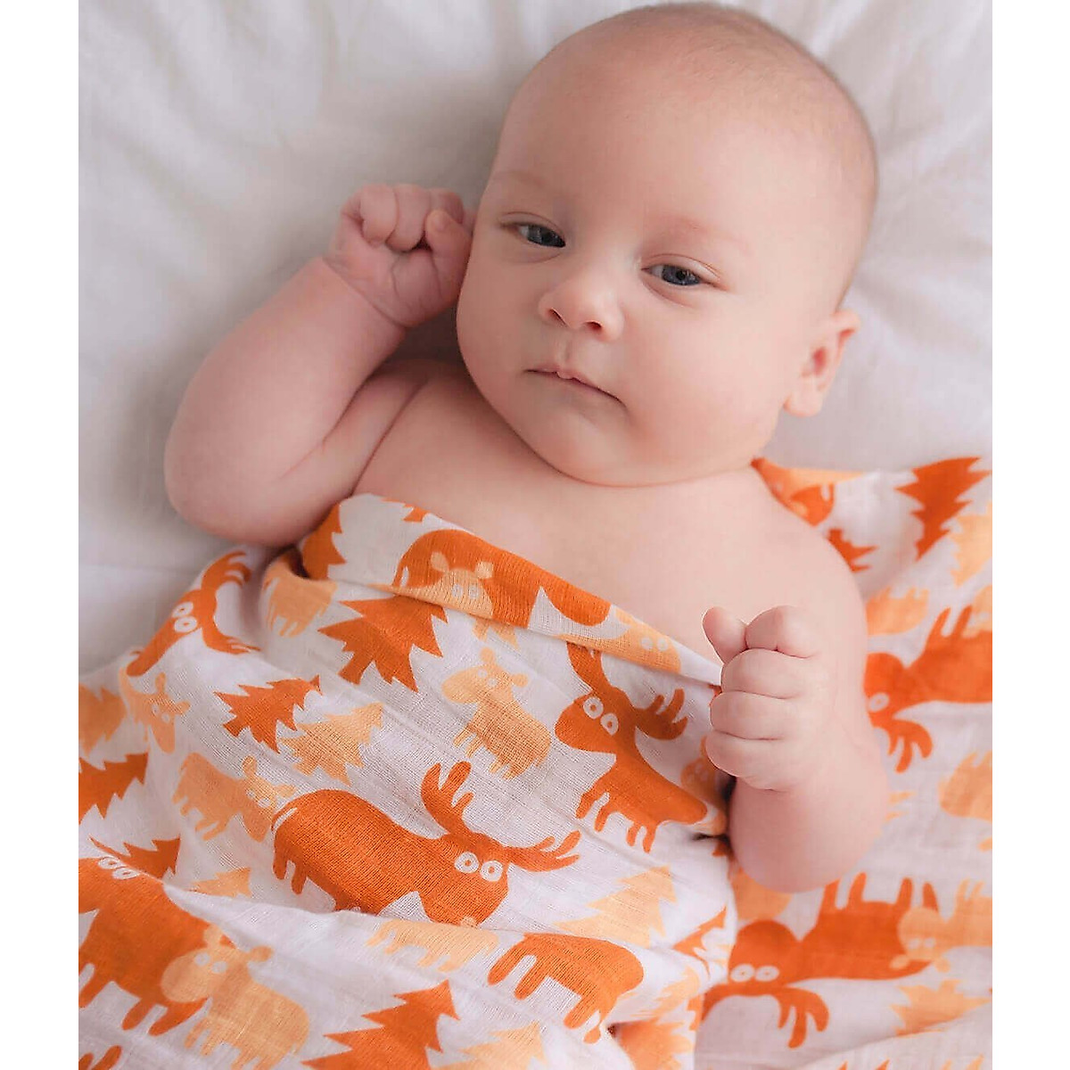 CuddleBug Muslin Baby Swaddle Blankets for Boys and Girls Size Large 4 x 4 Feet – Muslin Cotton 4 Pack (Colorful Critters)