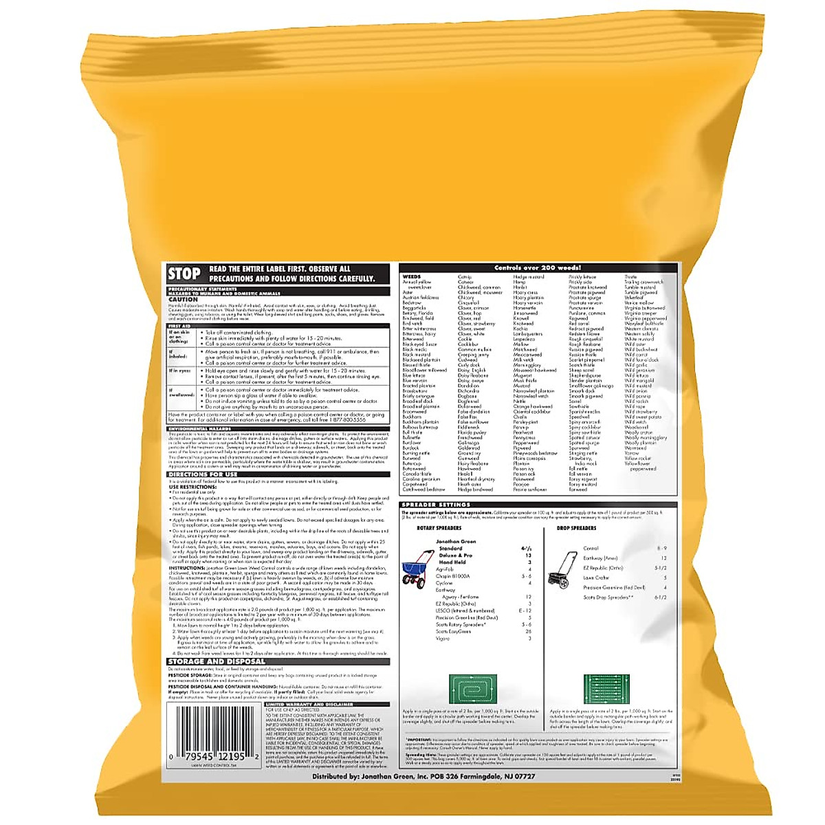 Jonathan Green (12195) Lawn Weed Control - Post Emergent Broadleaf Weed Killer (5,000 Sq. Ft.)