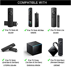 L5B83G Replacement Voice Remote fit for Amazon Fire TV Stick E9L29Y S3L46N K2R2TE LY73PR and Amazon Fire TV Cube EX69VW A78V3N and 3rd Gen Amazon Fire TV LDC9WZ w/Prime Video Netflix Apps Internet