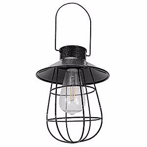 Solar Hanging Light, Weatherproof Outdoor Hanging Lamp, Iron Art Hollow Automatical for Home Decoration Gardens, Courtyards, Porches