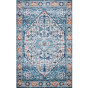 Justina Blakeney x Loloi Cielo Collection CIE-03 Ivory / Sunset Transitional 8'-0" x 10'-0" Area Rug