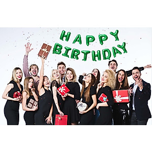 16 Inch Green Aluminum Foil Birthday Balloons for Birthday Party Supplies