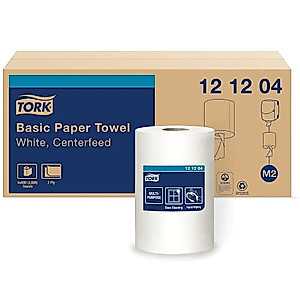 Tork Soft Centerfeed Hand Towel White M2, High Absorbency, 6 x 600 Sheets, 121204