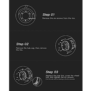 stio Electric GoKart Pro and Gokart Bundle Rear Tire Kit Compatible with Ninebot by Segway Go Kart PRO,Gokart(with Ninebot S Max), S-MAX Quick Release Sports Drift Tires Original Accessories (2PCS)