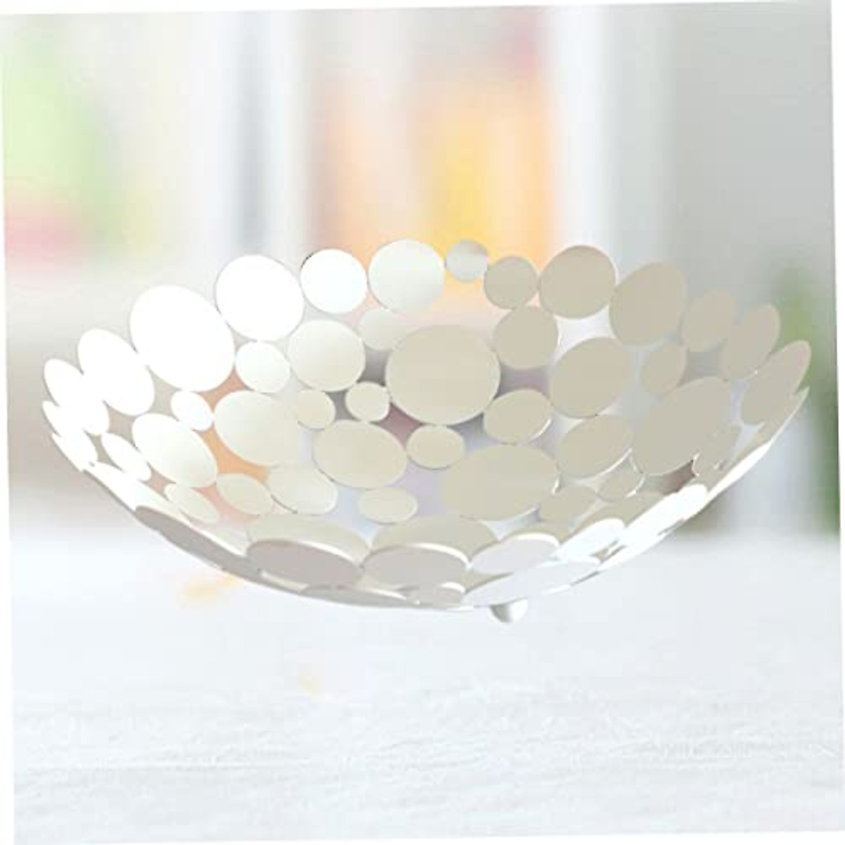 Cabilock wedding decor Decorative Fruit Bowl fruit plate decorative Metal Bowl cupcake stand fruit and vegetable basket black food containers vegetable fruit holder Stainless steel dessert