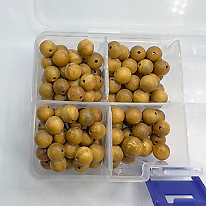 CarpenterC 200pcs 8mm Gorgeous Natural Round Polished Rosewood Loose Beads for Jewelry Making DIY Handmade Crafts