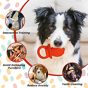 LLSPET Latex Chew Dog Toys, Novelty Squeaky Pacifier Dog Toys for Teething Puppies, Mild Chewing Small, Medium, Large Dogs, Pet Dogs Supplies Newborn Puppy Gift