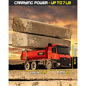 LAEGENDARY 1:14 Scale Large RC Excavator for Boys and Adults – Compatible with Excavators RC Construction Vehicles - 10 Channel Full Functional - Metal and Plastic Parts – 2 Batteries, 2 Chargers