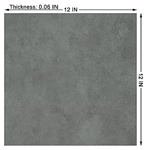 WESTICK Marble Grey Peel and Stick Floor Tile 12 x 12 in Bathroom Floor Tiles Thick Kitchen Removable Floor Tiles Peel and Stick Waterproof Self Adhesive Vinyl Flooring Peel and Stick Tile 5 PCS