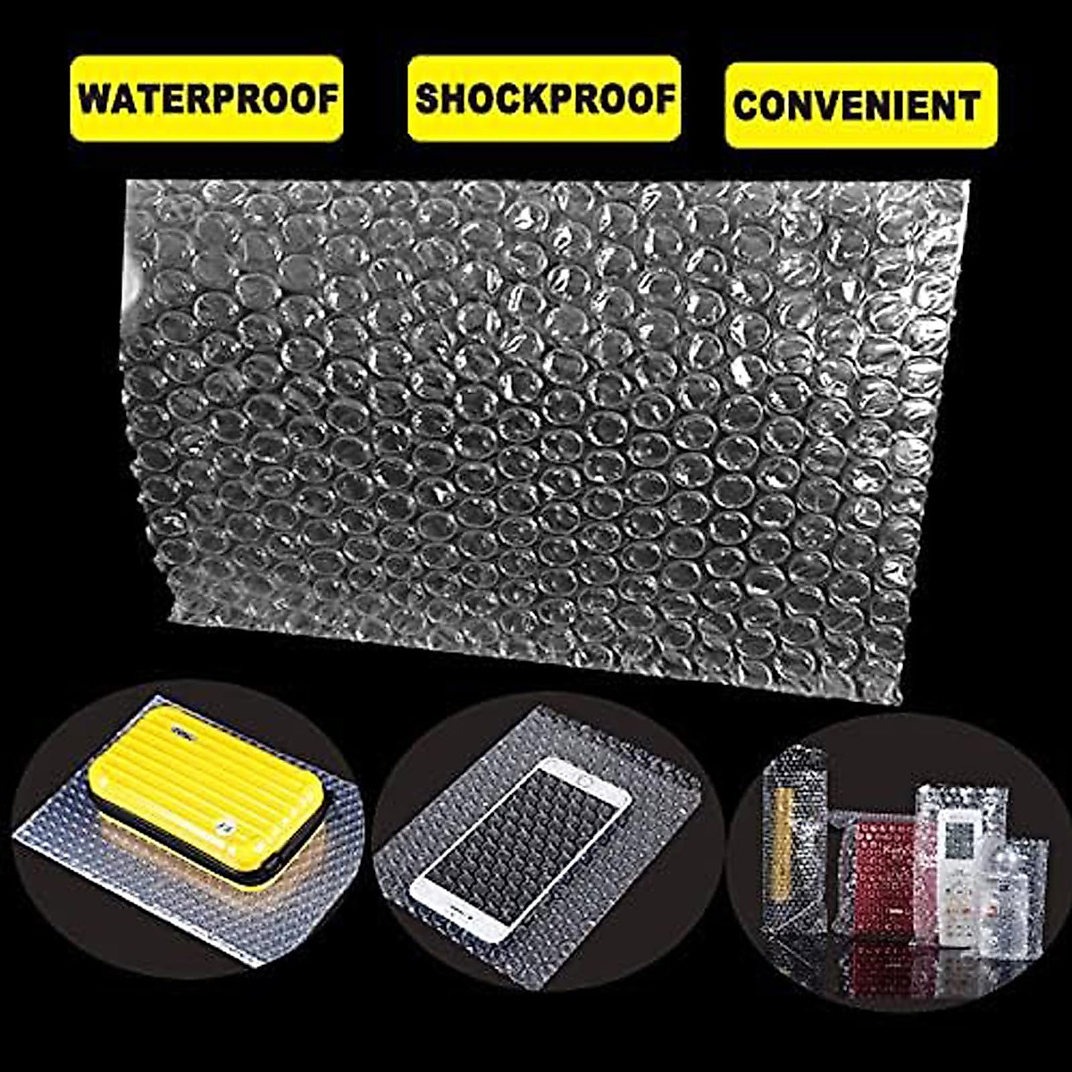 50Pcs Clear Bubble Out Bags, 12”x16” Bubble Pouches Bags for Shipping, Double Wall Bubble Cushioning Wrap Bags for Moving Packaging Storage Fragile China Dishes Electronic Item-Large Bubble Pouches