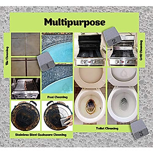 Barbi-Q Grill Cleaning Bricks - Grill Stone Magic Stone Block Pumice Griddle Cleaner Brick Cleaner for BBQ Grills Racks Flat Top Grill Pool Toilet Cleaner - (Pack of 4)