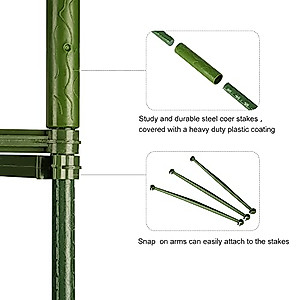 V VONTOX Garden Plant Cage Support Tomato Cage for Vertical Climbing Plants, Vegetables Cages, 3 Pack, Include Garden Ties and Nylon Cable Ties