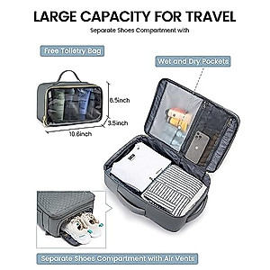 LOVEVOOK Carry On Backpack, 40L Airline Approved Travel Backpack for Women as Personal Item, Expandable 17 inch Laptop Backpack, Large Casual Daypack Waterproof Luggage Suitcase with Toiletry Bag