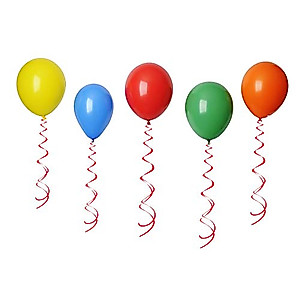 Red Party Swirl Decorations Foil Swirl Hanging Decoration 30Pc Plastic Streamer for Ceiling 22"